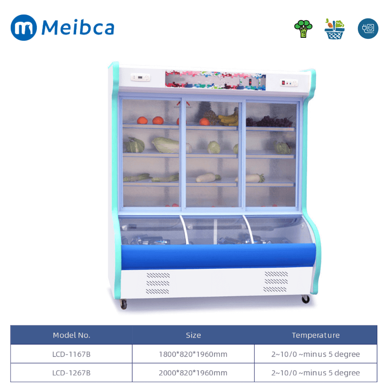 Vegetable Display Storage Cooler Commercial For Sale- Meibca