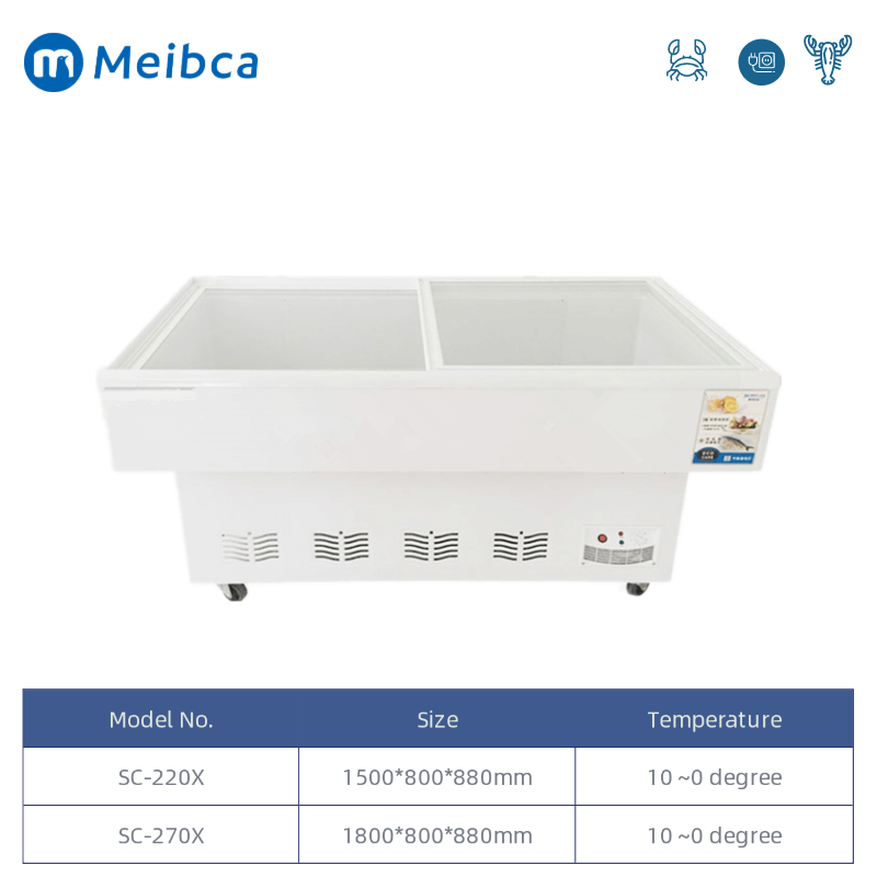 Commercial Seafood/Fish Display Refrigerator Showcase Freezer from ...